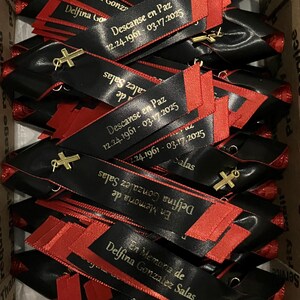 Custom Remembrance Ribbons Pinned and Ready to Wear , Lapel Ribbons ...