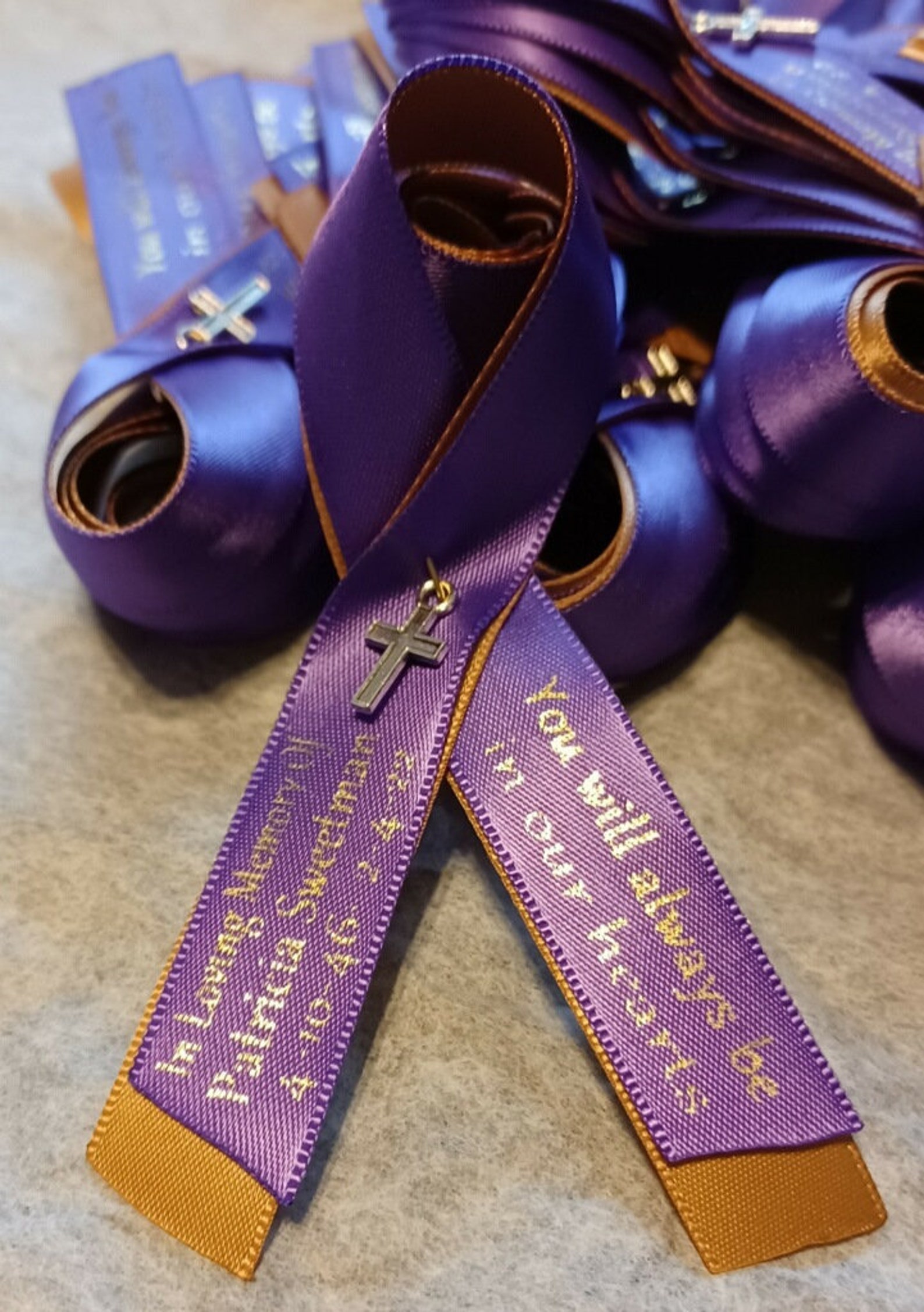 Custom Memorial Ribbons Pinned and Ready to Wear Baptism - Etsy