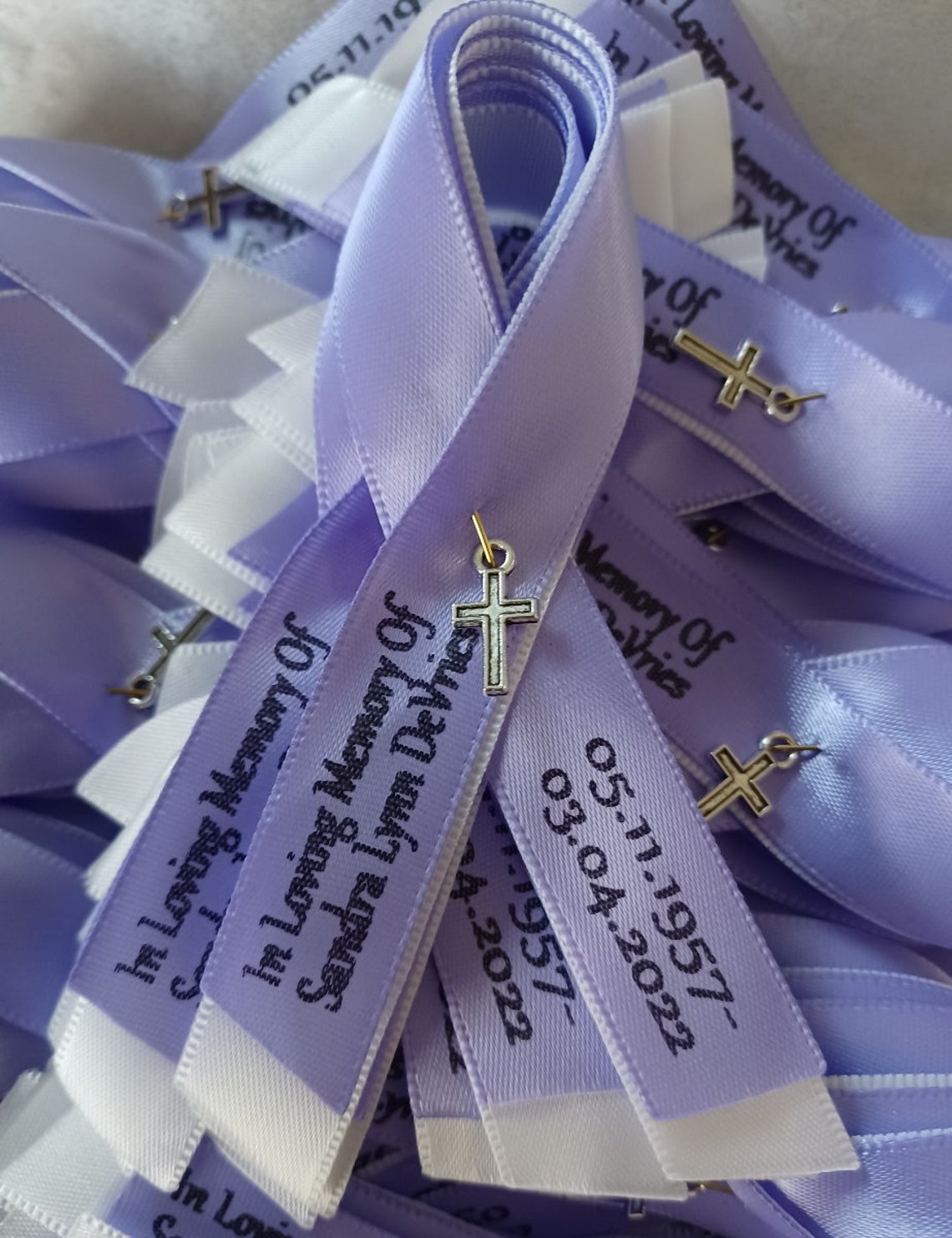 Custom Memorial Ribbons Pinned and Ready to Wear Baptism - Etsy