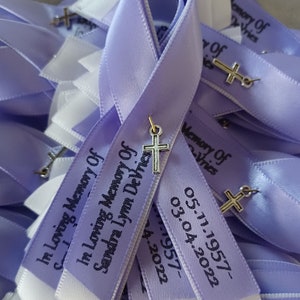 Custom Memorial Ribbons Pinned and Ready to Wear , Lapel Ribbons ...