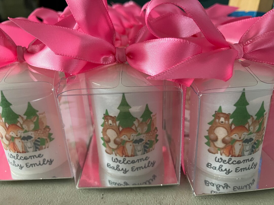 Baby Shower Favors, Rustic Woodland Animal Favors, Candle Favors ...