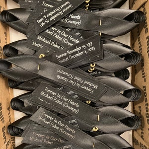 Celebration of Life Custom Memorial Pin on Ribbons, Yellow Ribbon ...