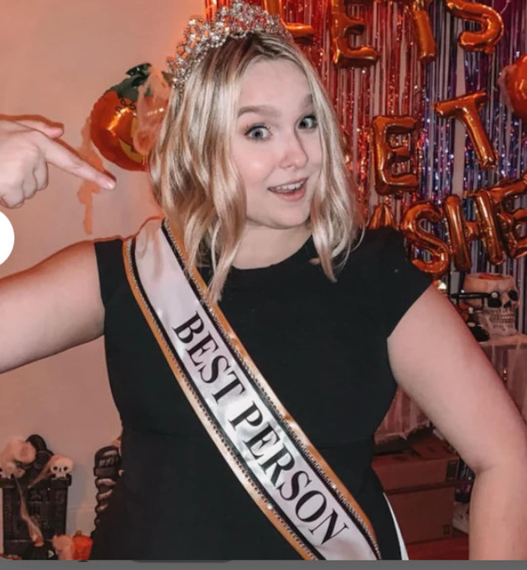 Best Person Sash, Cross-body Adjustable Sash. Finish Your Halloween ...