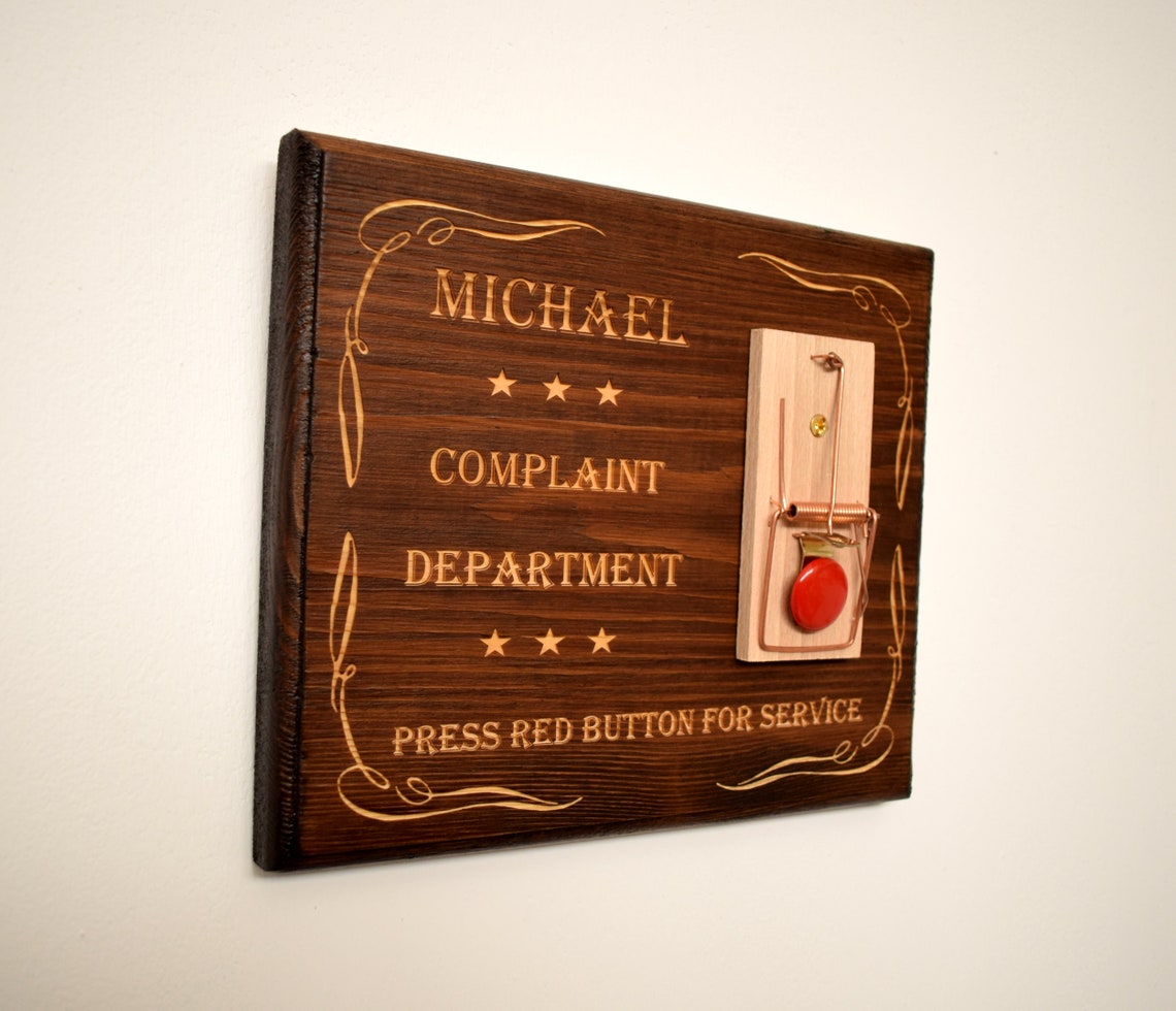 Garage Wooden Sign Complaint Department - Etsy