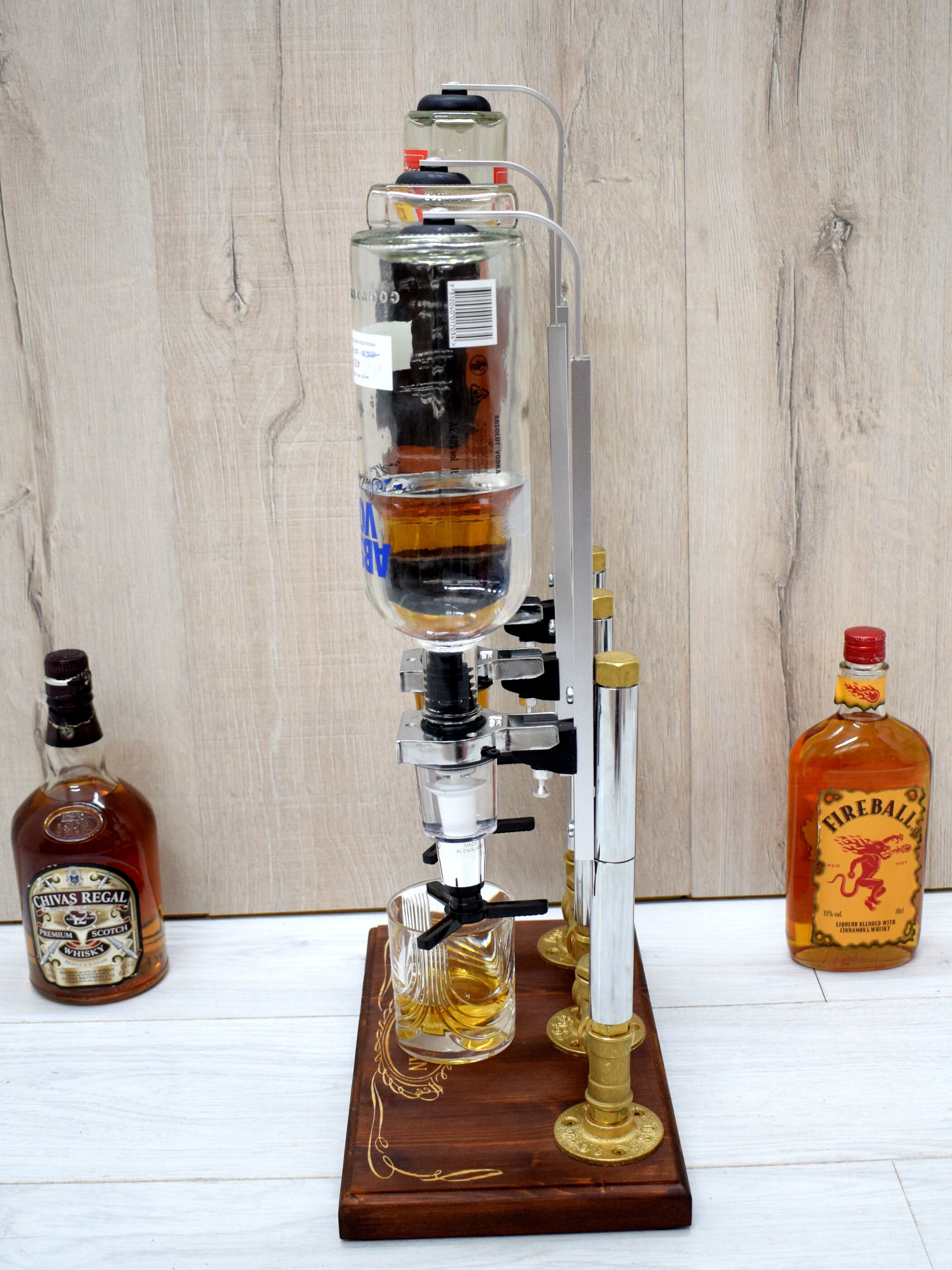 Trible Industrial Alcohol Steampunk Whiskey Dispenser. - Etsy