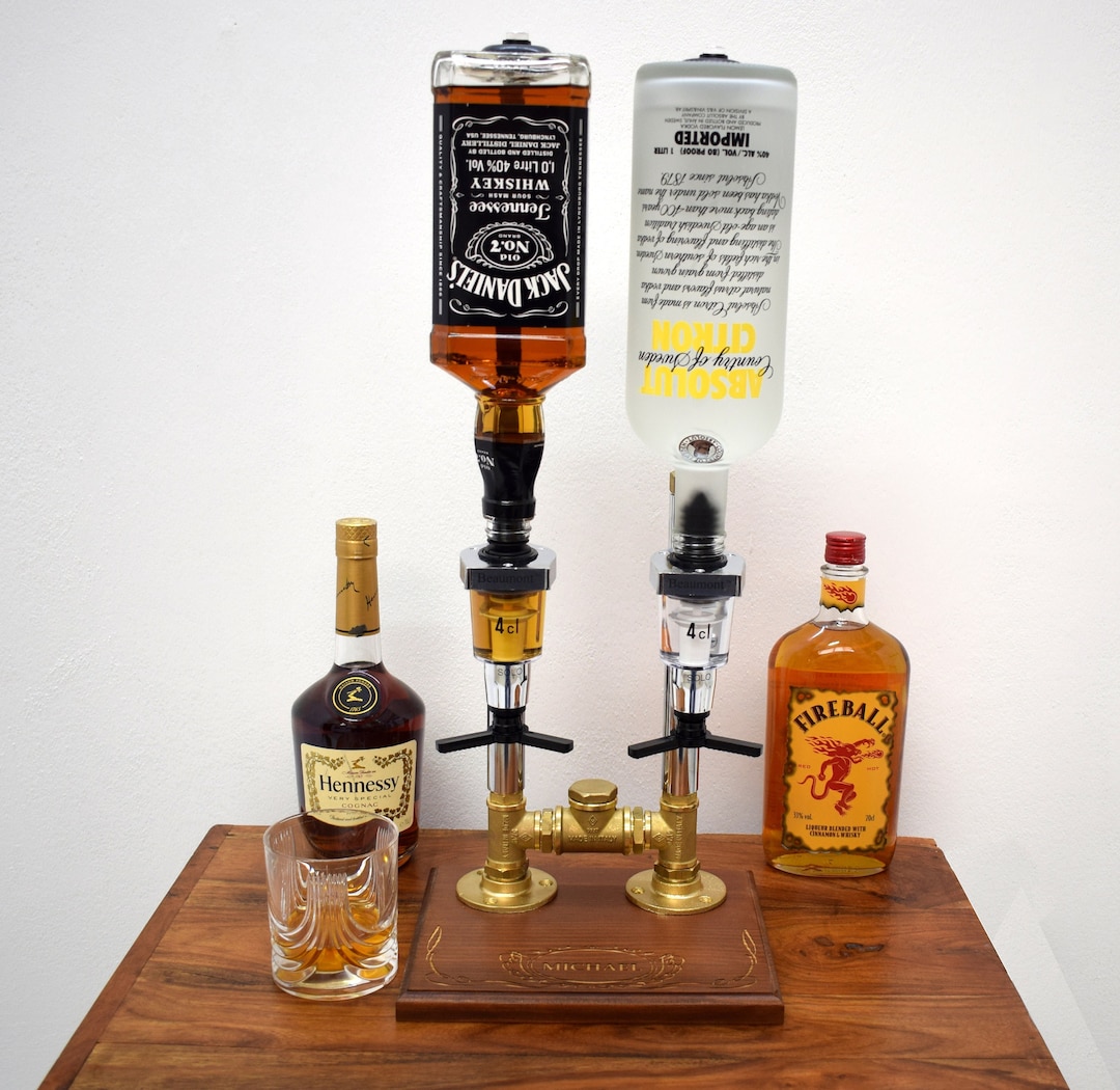 Double Whiskey Dispenser, Artdesignstudiocy, Ace. - Etsy