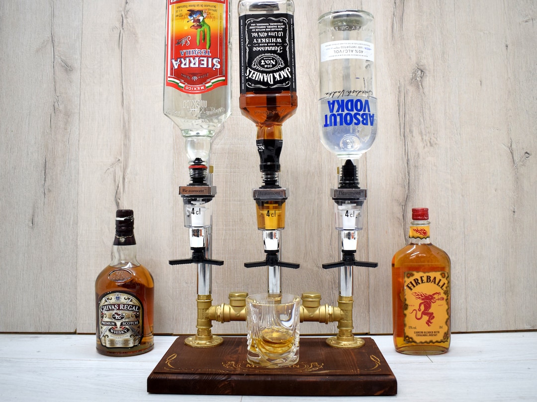 Trible Industrial Alcohol Steampunk Whiskey Dispenser. - Etsy