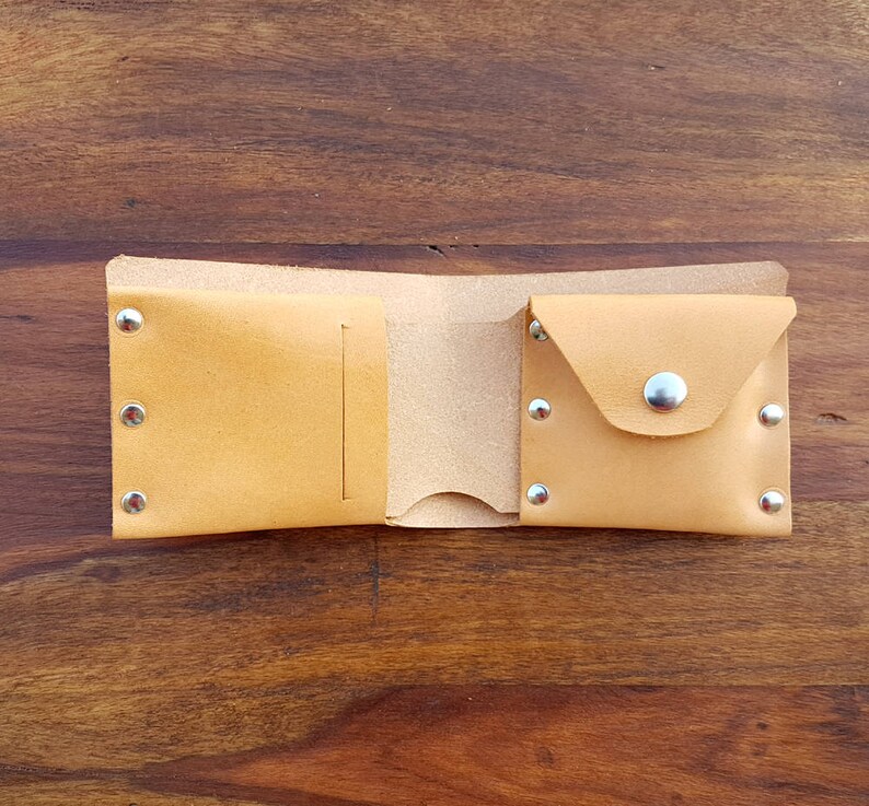 Leather Coin Wallet for Men | Etsy