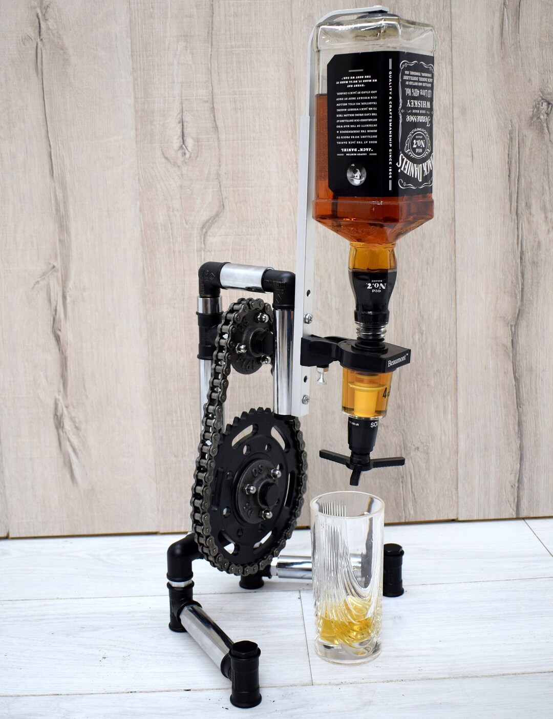 Steampunk Bar Art, Industrial Style, Steampunk Décor, Motorcycle Chain ...