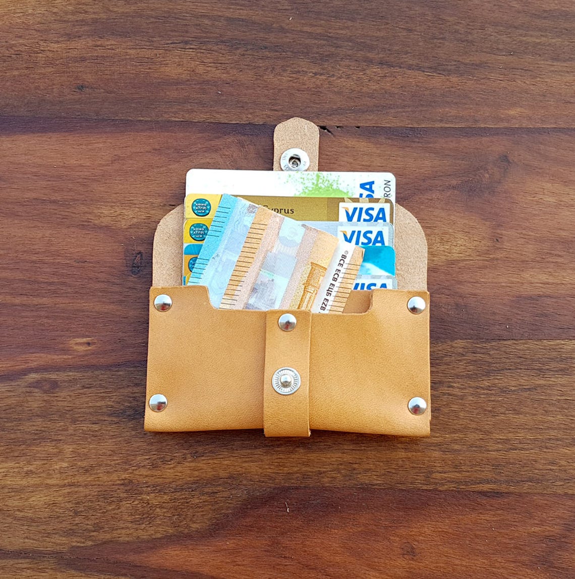 Slim wallet for Cash and Cards | Etsy
