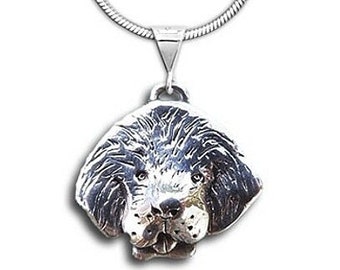 Newfoundland Dog Sterling Silver Pin newfie Pendant Necklace - Etsy