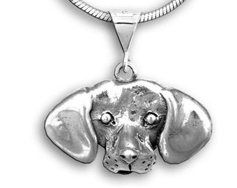 Beagle Pendant Necklace in Sterling Silver, Head - Etsy