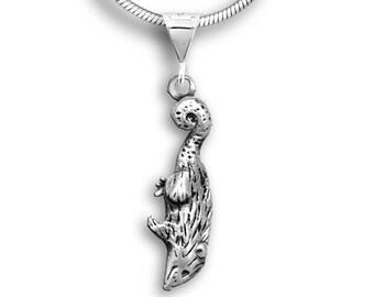 Skunk Necklace - Possum Necklace - Reversible Sterling Silver Pendant ...