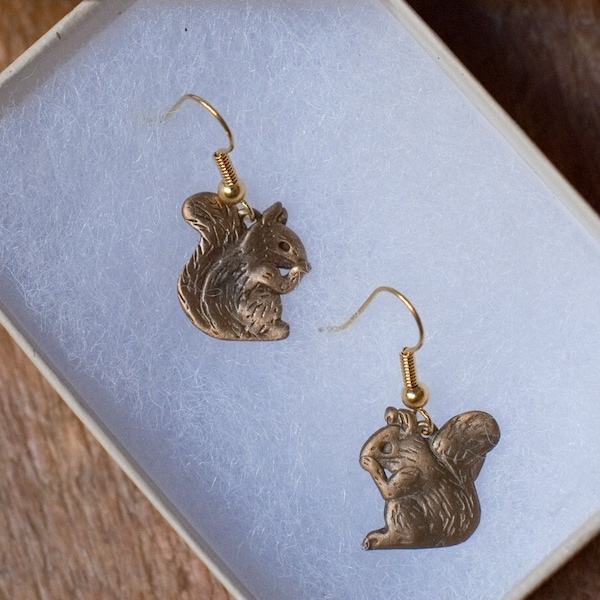 Squirrel Earrings - Etsy