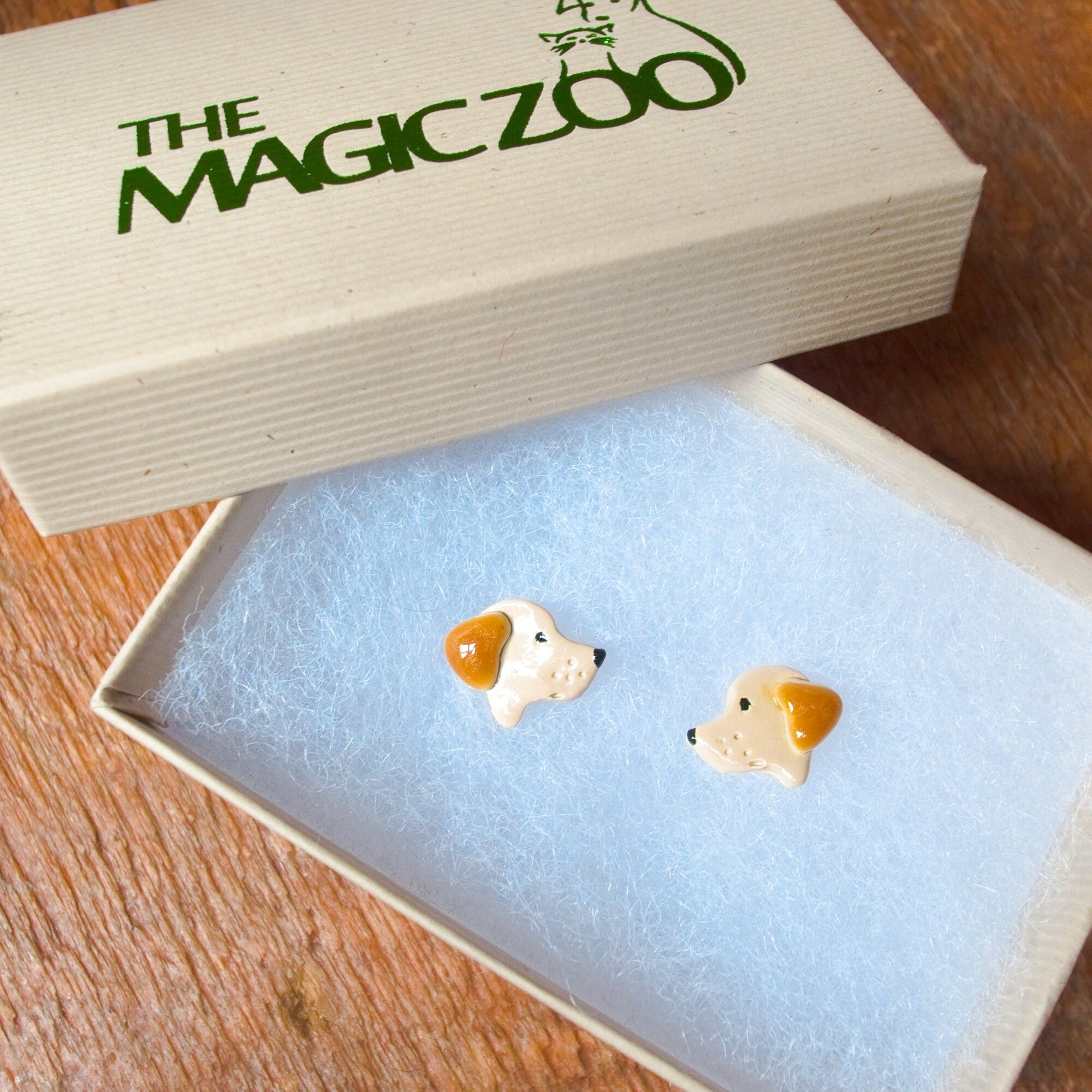 Enamel yellow labrador posts Retriever earrings Lab jewelry | Etsy