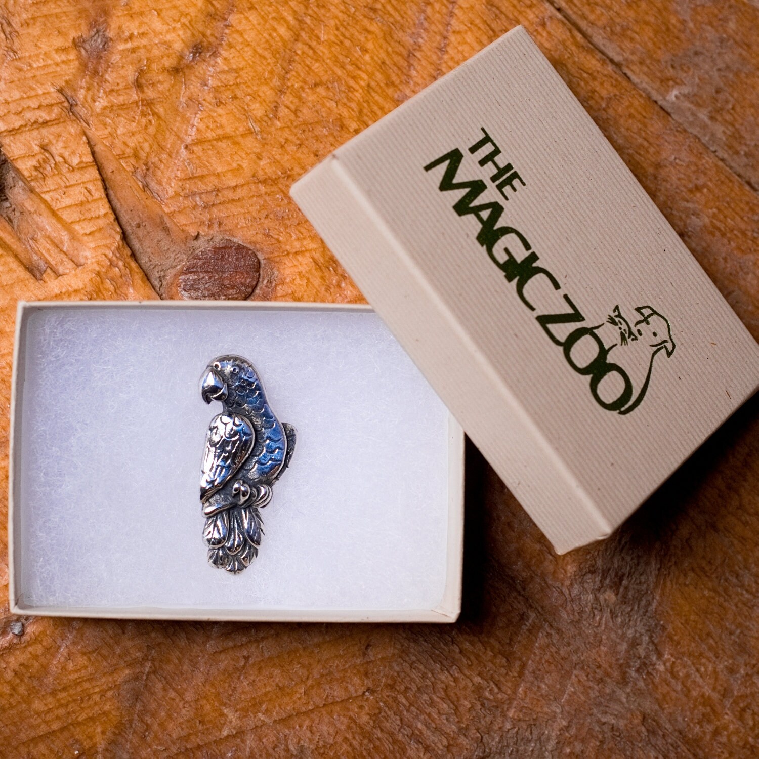 African Grey Pin Pendant Combination in Sterling Silver - Etsy
