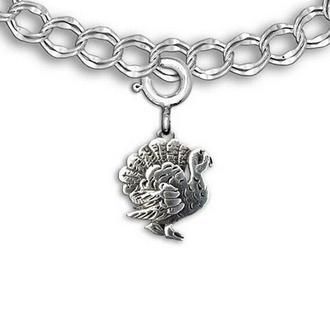 Turkey Charm for Bracelet in Sterling Silver - Etsy