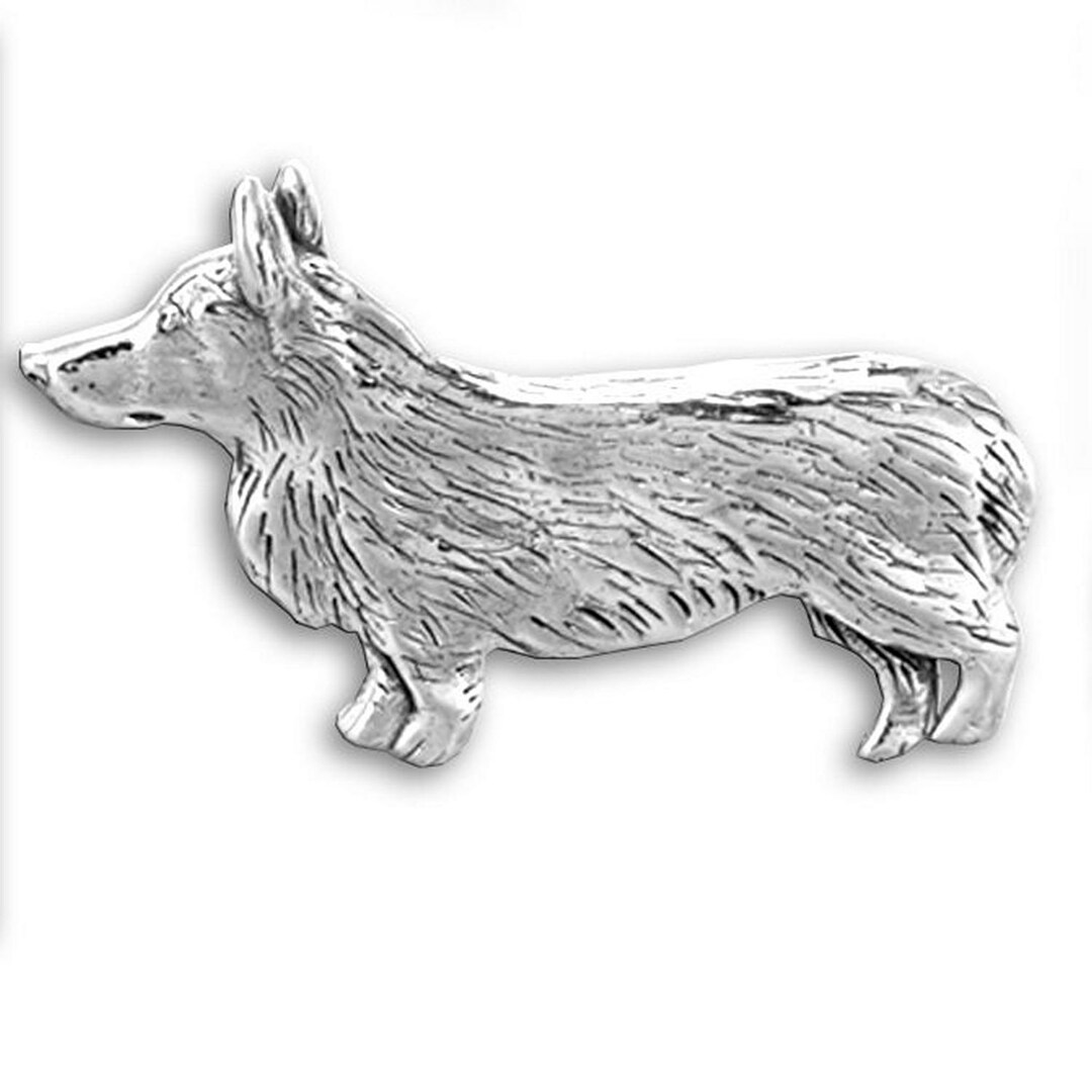 Corgi Brooch in Sterling Silver - Etsy