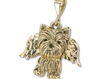 Yorkie Angel Pendant | Etsy