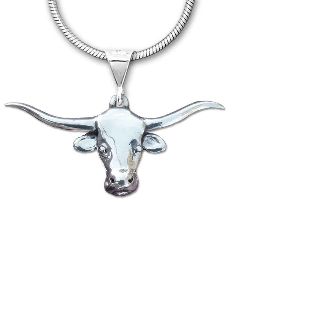 Texas Longhorn Pendant Longhorn Cattle Gifts Cowgirl Presents - Etsy