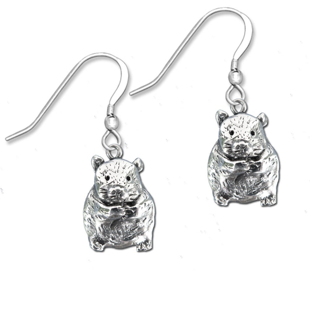 Hamster Earrings Sterling Silver - Etsy