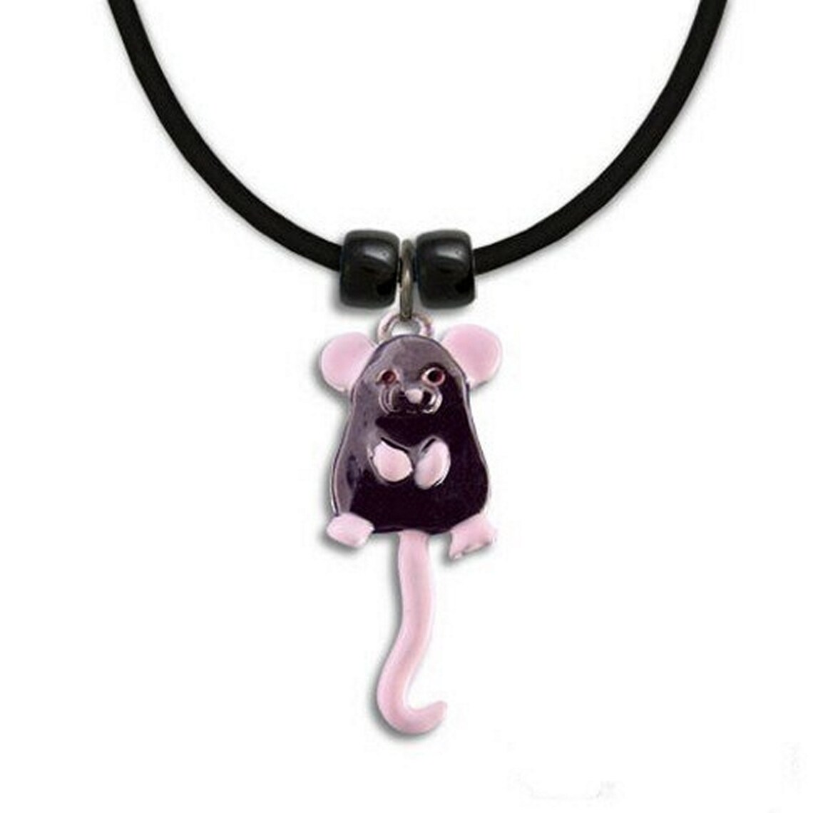 Black mouse necklace Pet mouse gifts Mouse lover jewelry | Etsy