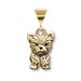 Yorkie Pendant in 14K Solid Gold - Etsy