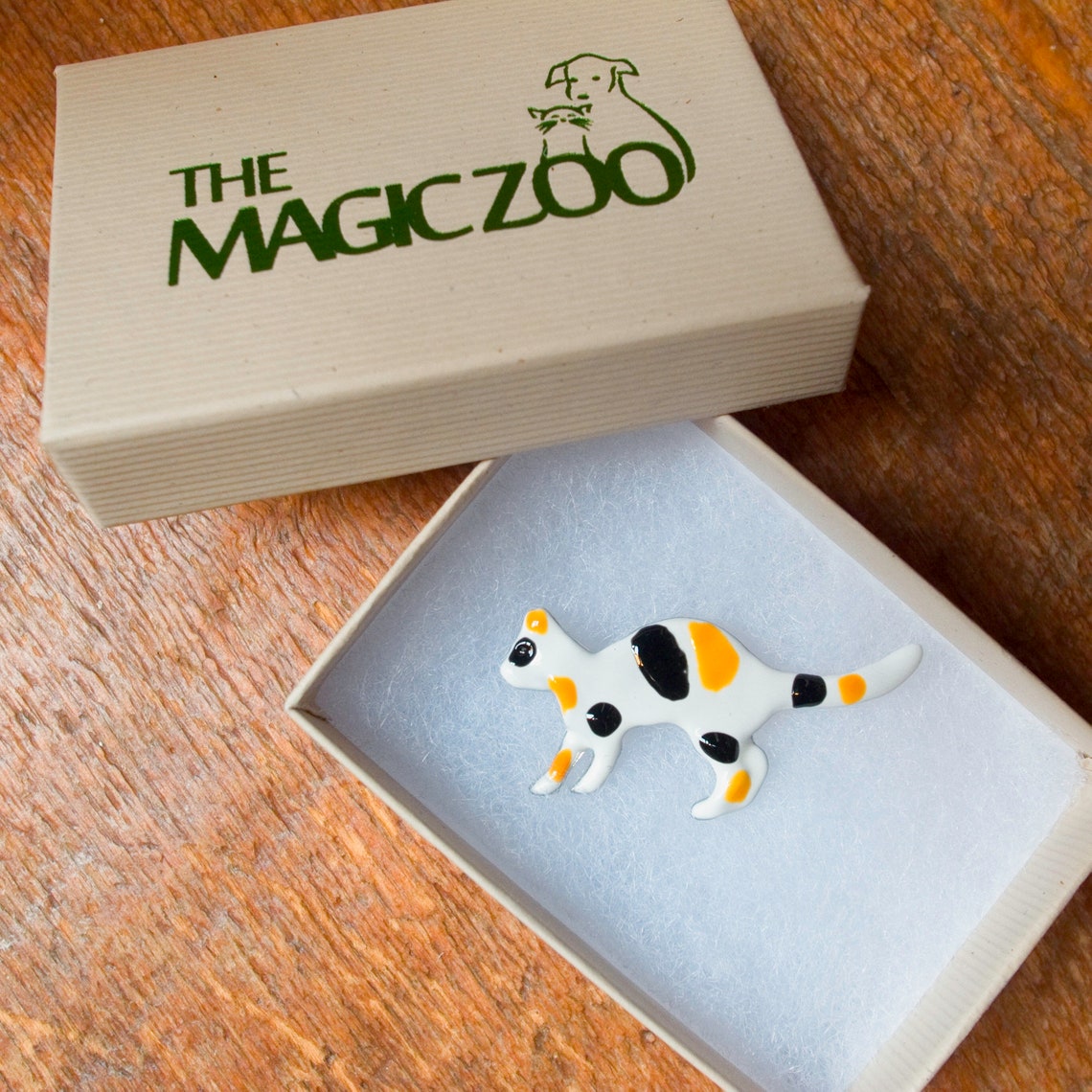 Enamel Calico Cat Pin - Etsy