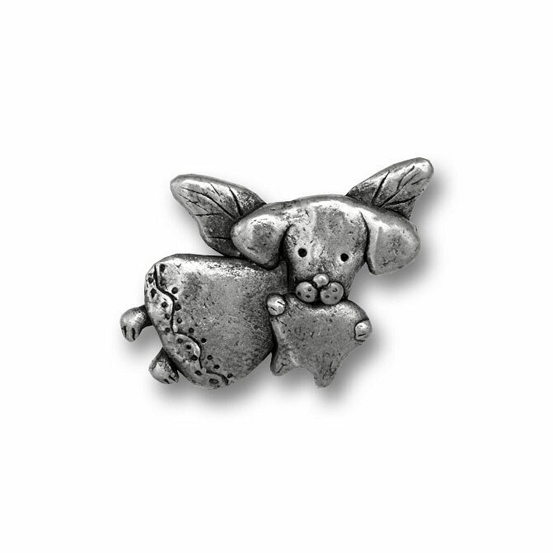 Pewter Dog Tooth Fairy Lapel Pin - Etsy