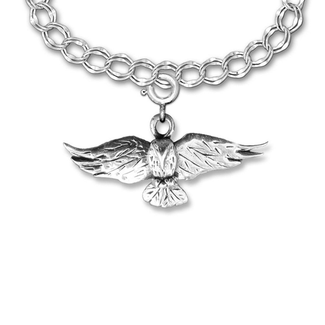 Raven Charm for Charm Bracelet in Sterling Silver - Etsy