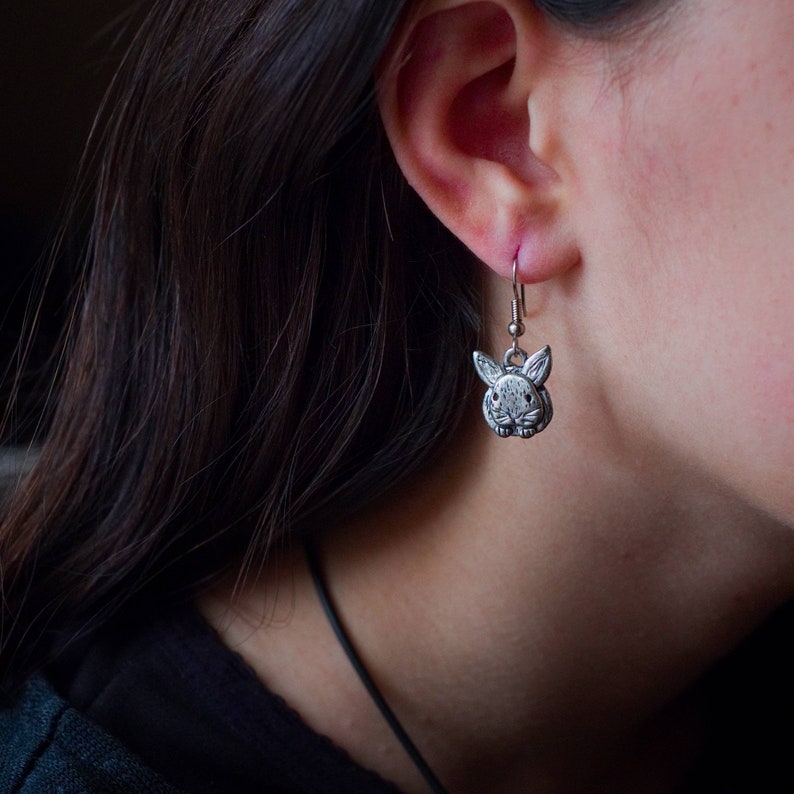 Pewter Bunny Adjustable Ring - Etsy