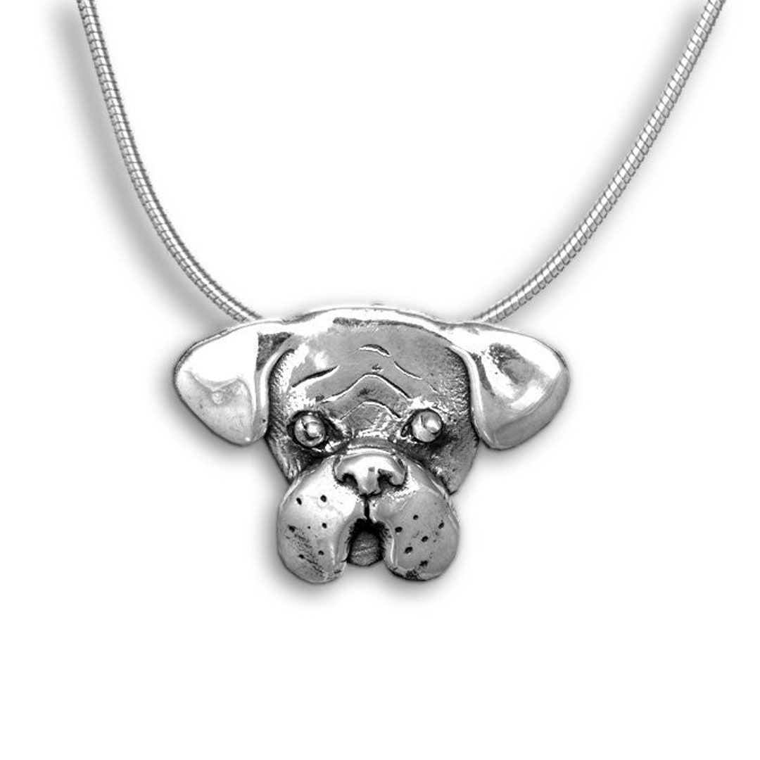 Boxer Dog Pin Pendant Combination in Sterling Silver - Etsy