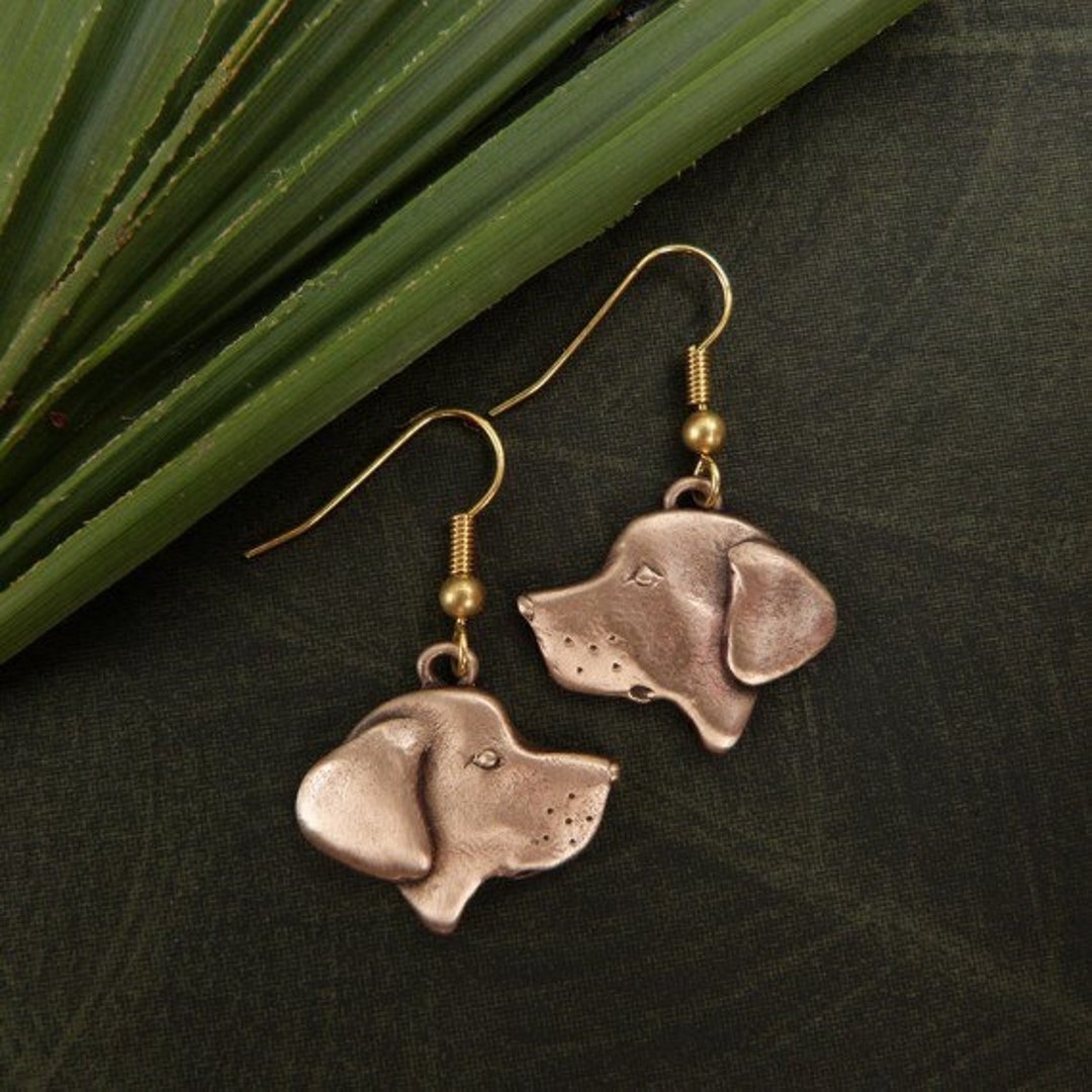 Bronze Labrador Retriever Earrings - Etsy