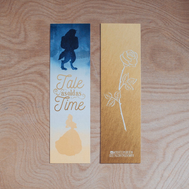 Beauty and the Beast Bookmark - Etsy