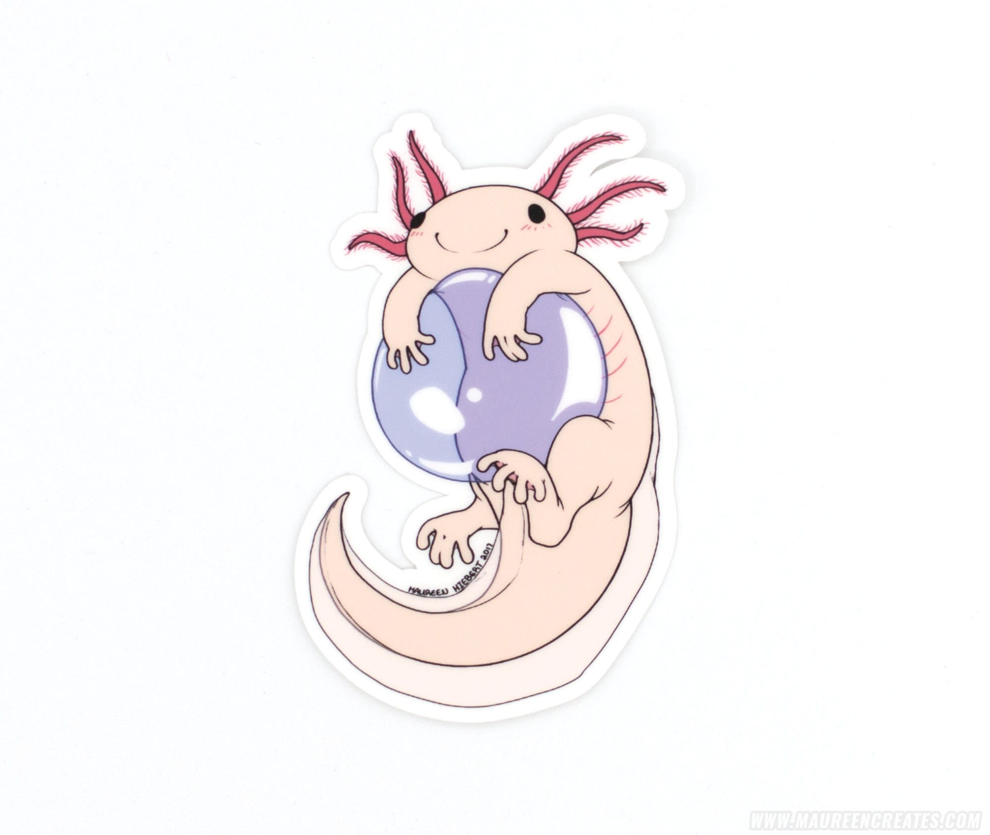 Axolotl Sticker Waterproof Vinyl Sticker - Etsy