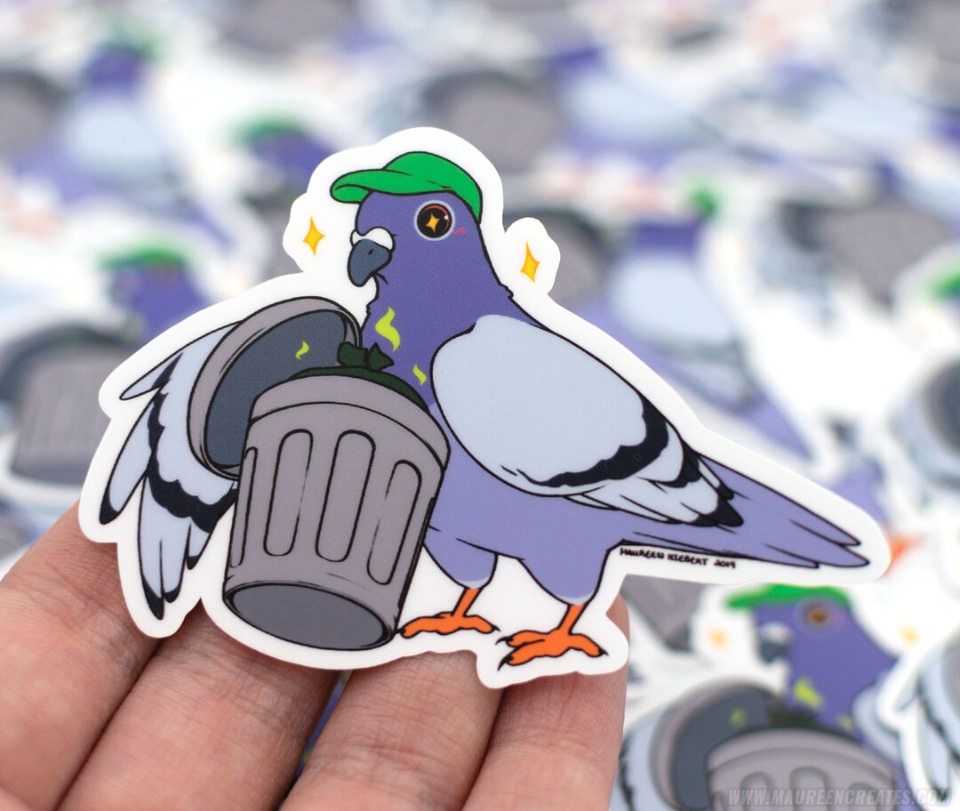 Trash Pigeon Sticker | Waterproof Vinyl Sticker - Etsy