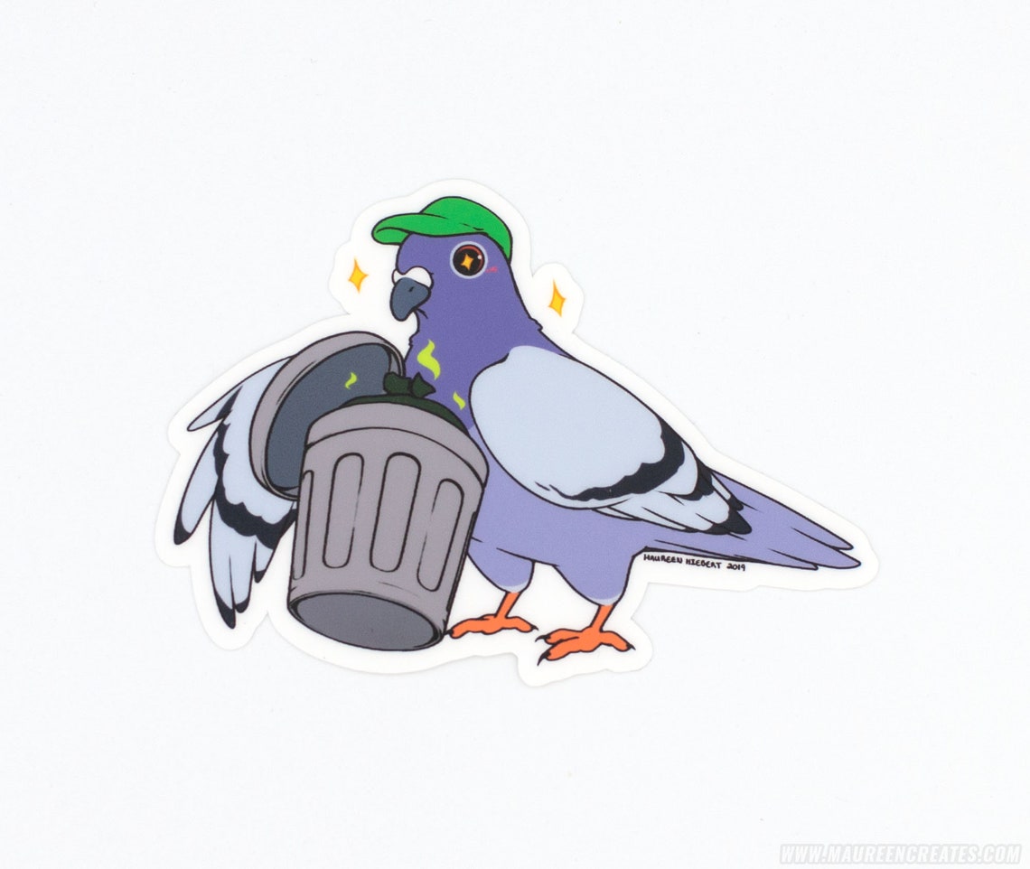 Trash Pigeon Sticker Waterproof Vinyl Sticker - Etsy