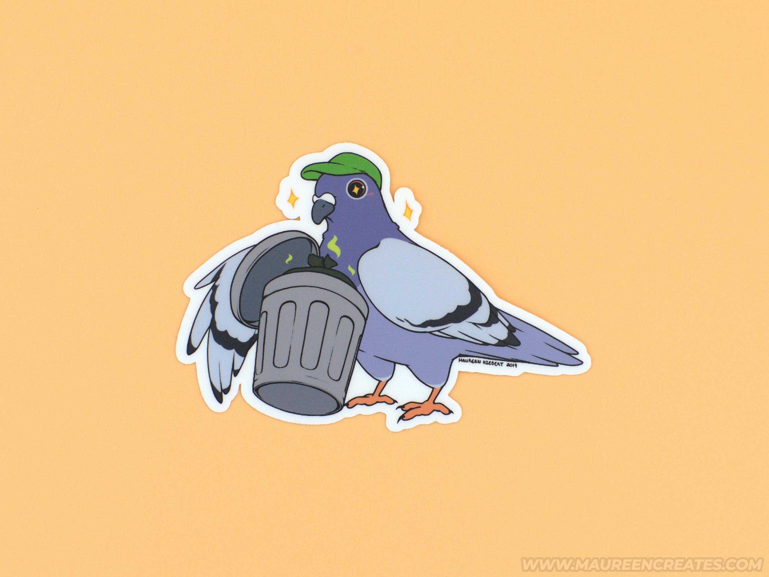 Trash Pigeon Sticker | Waterproof Vinyl Sticker - Etsy