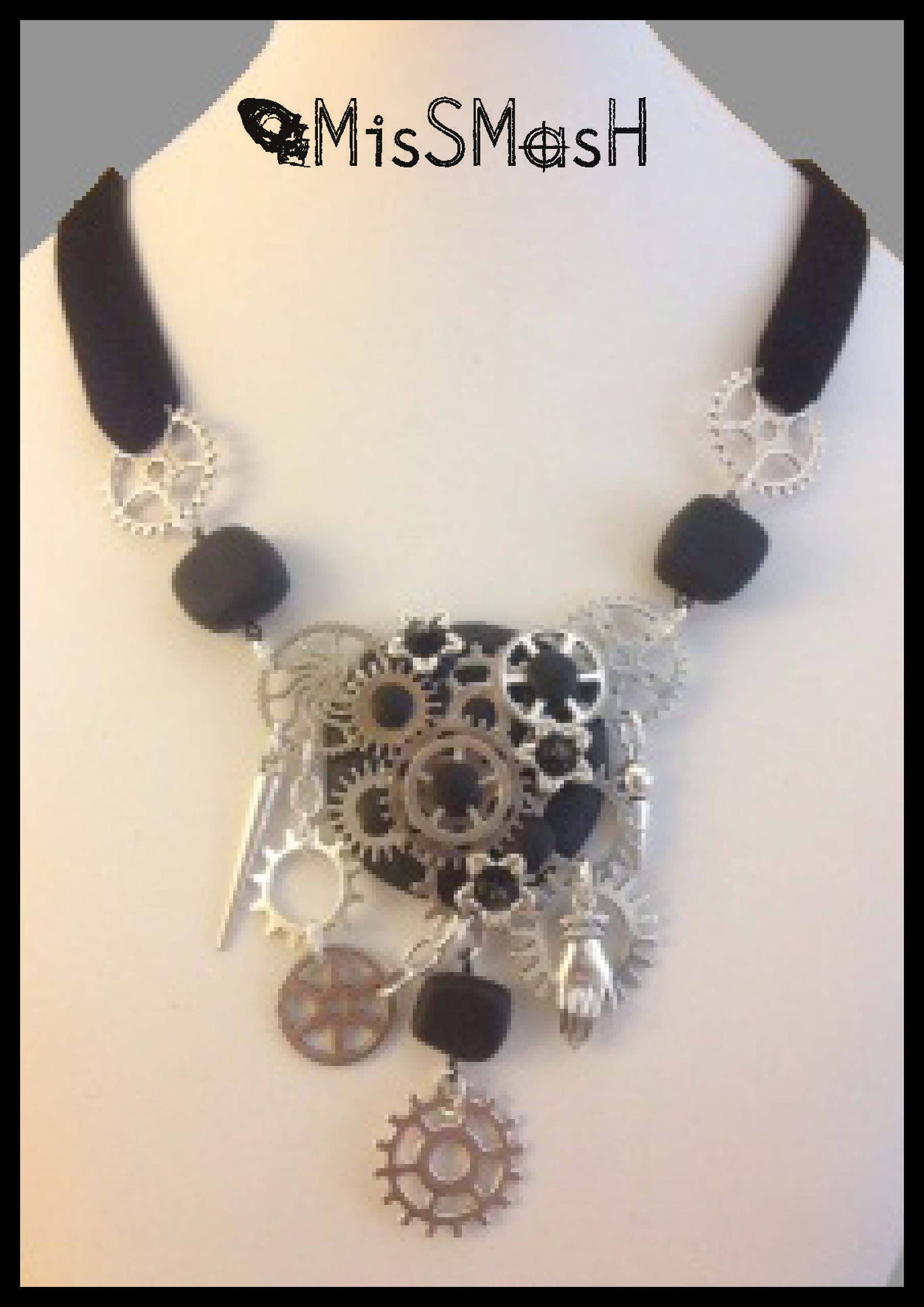 MT04 Mist Time Cog Necklace / Choker - Etsy Denmark