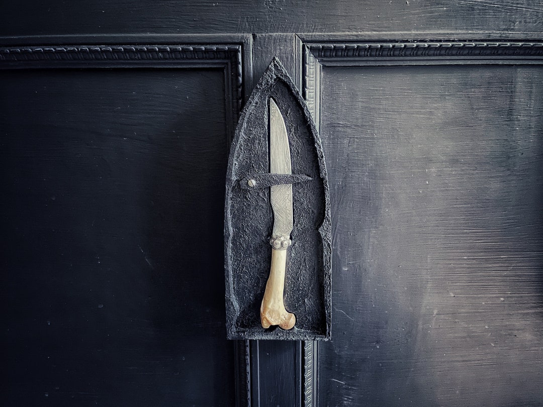Gothic Arch Wall Plaque With Bone Knife 2 - Etsy