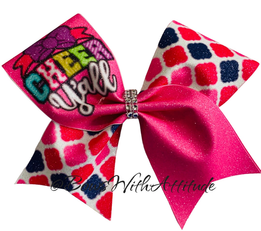 CUSTOM - 3" Wide Luxury Cheer Bow - Cheer Y'all - Etsy