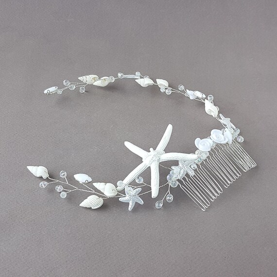 Shell Starfish Hair Comb Seashell Hair Headpiece Beach | Etsy
