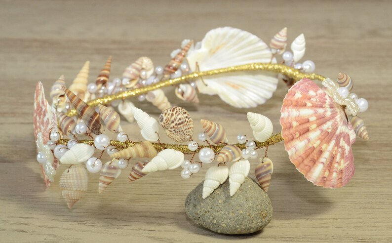 Mermaid Hair Accessory Beach Wedding Crown Shell Headpiece | Etsy