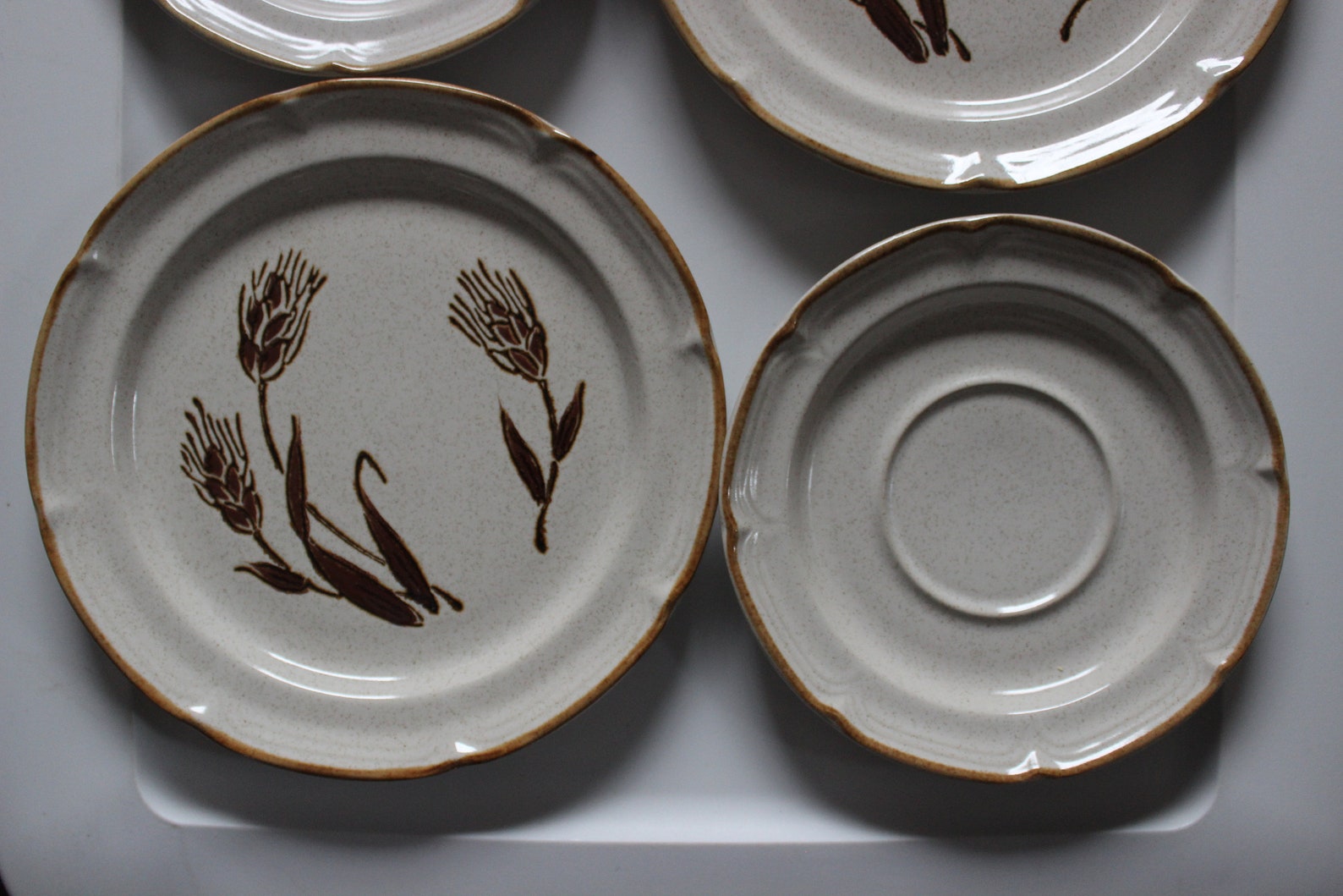 Wheat Pattern Stoneware Bistro Plates From Family Table - Etsy New Zealand