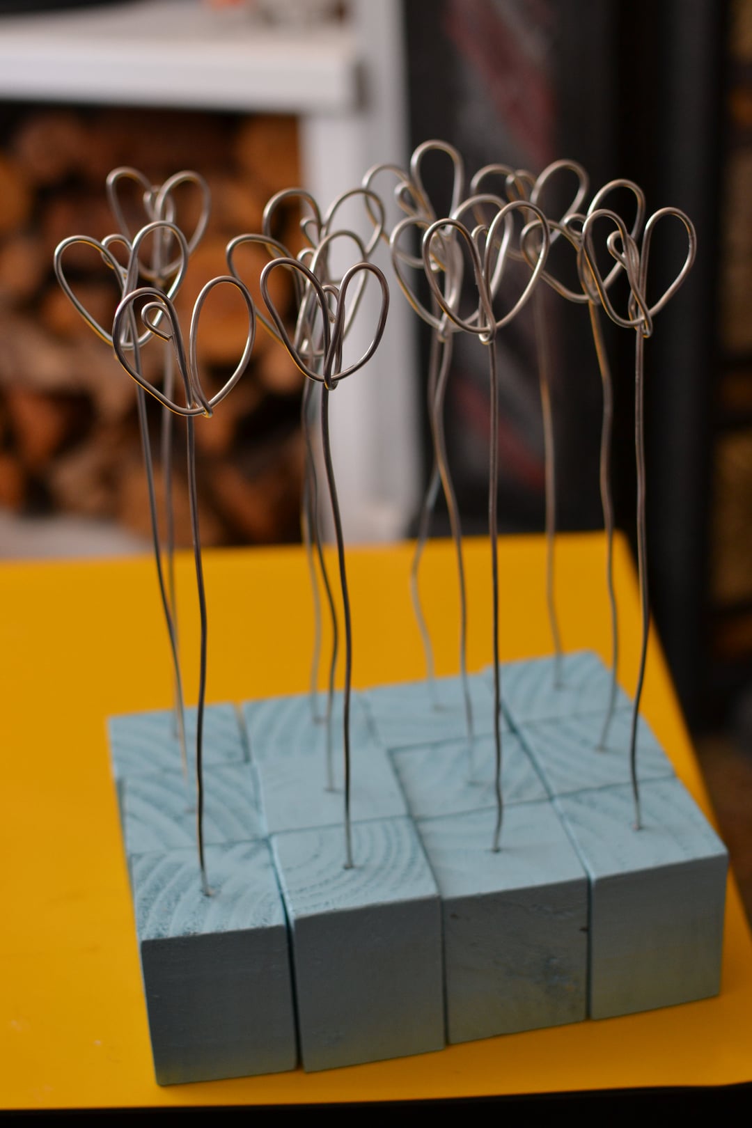 Wedding Table Number Stands HANDMADE Wood/wire Place Stands Customised ...