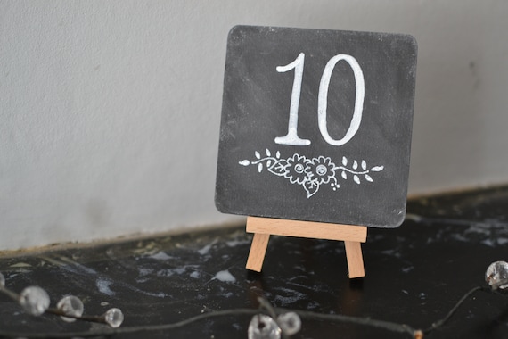 Chalkboard Table Numbers