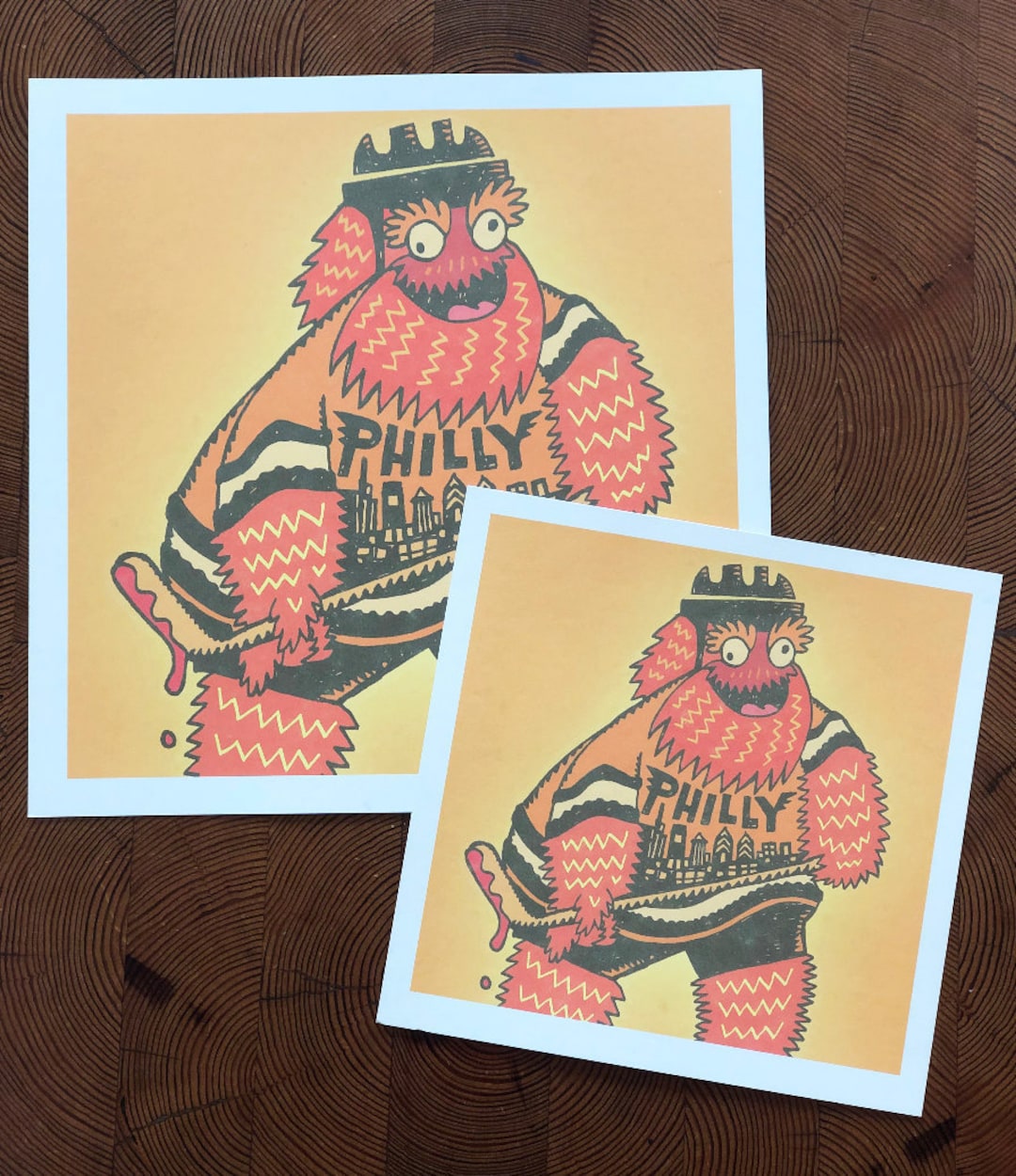 Philadelphia true Grit MASCOTS Kids Print Paul Carpenter Art - Etsy