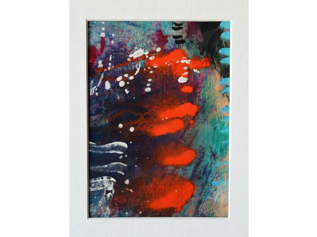 Not Dark Enough Acrylic Original Painting on Paper, Doodle Art, Hippie ...