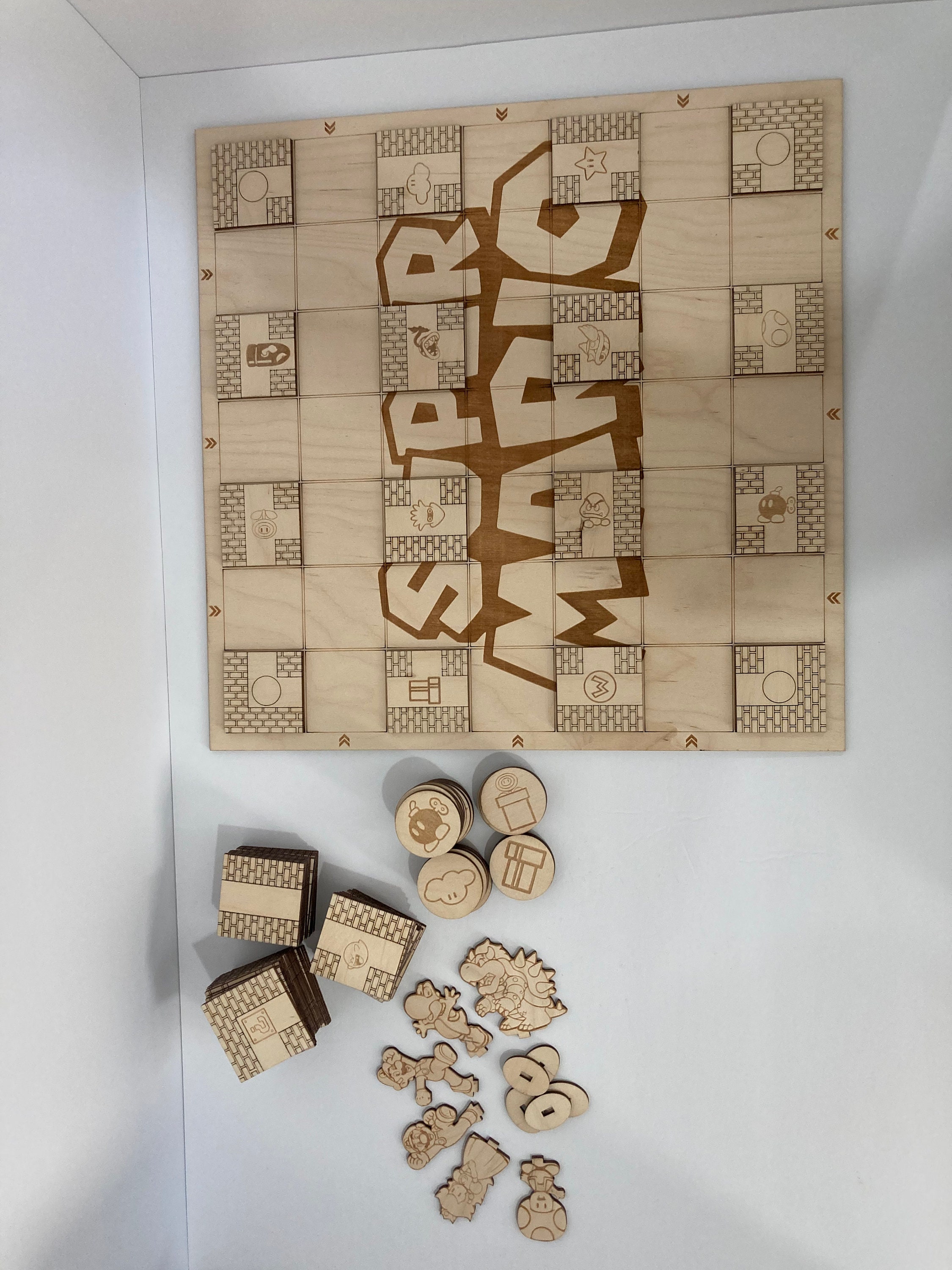 Laser Cut Wooden Game Board, Custom Maze Labyrinth-style Tile Game ...