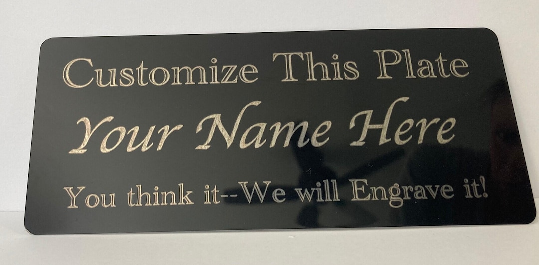 Laser Engraved Custom Brass Plate, Personalized Name Plate, 7x3" - Etsy